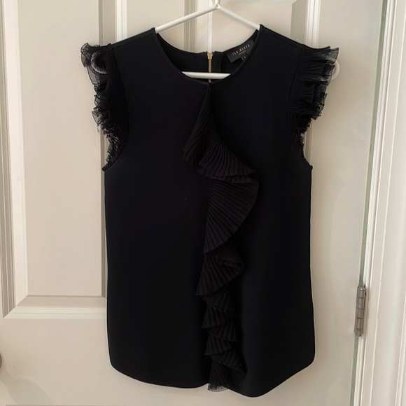 Ted Baker London | Tops | Ted Baker Ruffle Knit Tank | Poshmark